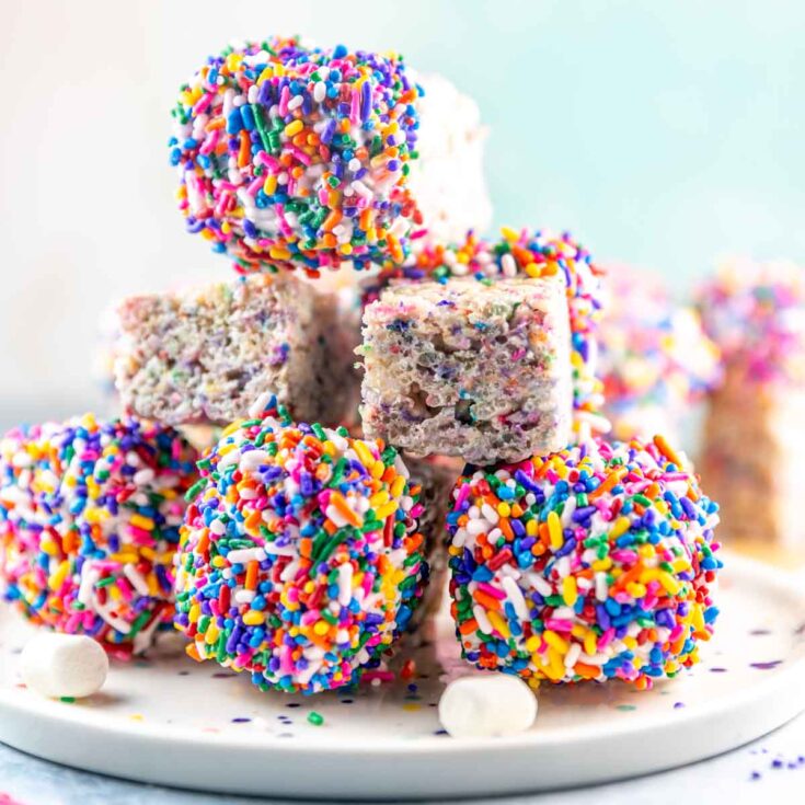 Sprinkle Rice Krispie Treats | Bunsen Burner Bakery