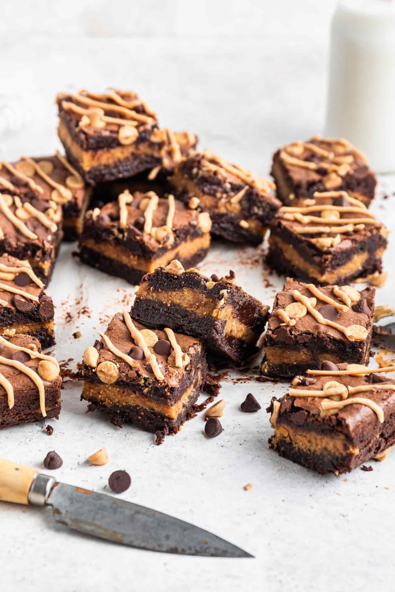 Peanut Butter Stuffed Brownies | Bunsen Burner Bakery