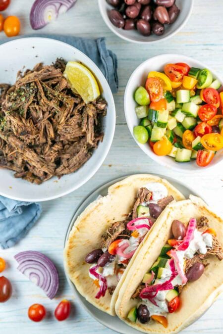 Easy Instant Pot Beef Gyros | Bunsen Burner Bakery